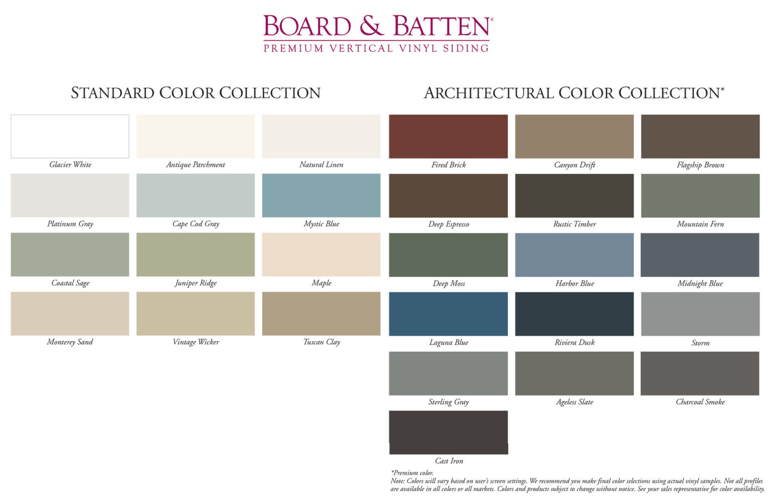 Board And Batten Vinyl Siding Colors
